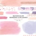 Pink Purple Watercolor Washi Tapes, Watercolor Brush Strokes Textures ...