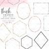 Empty Rose Gold Geometric Frames Clipart, Crystal Frames Clip Art ...