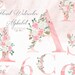Blush Watercolor Floral Alphabet Clipart Pink White - Etsy