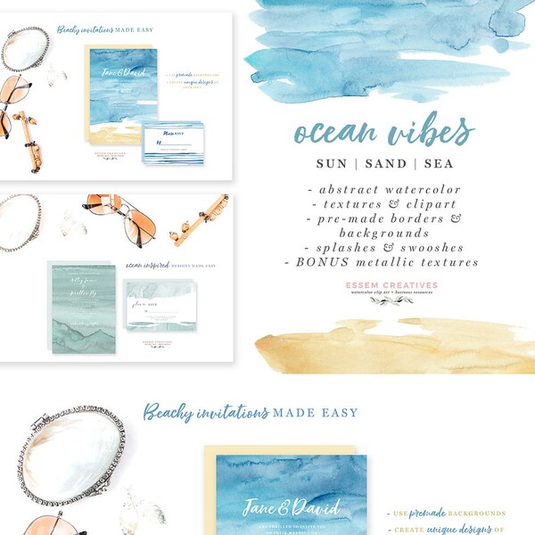 Beach Clipart - Etsy