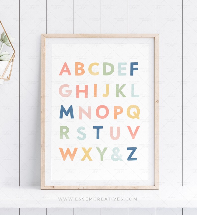 Alphabet Poster for Kids, ABC Printable for Preschool Classroom ...