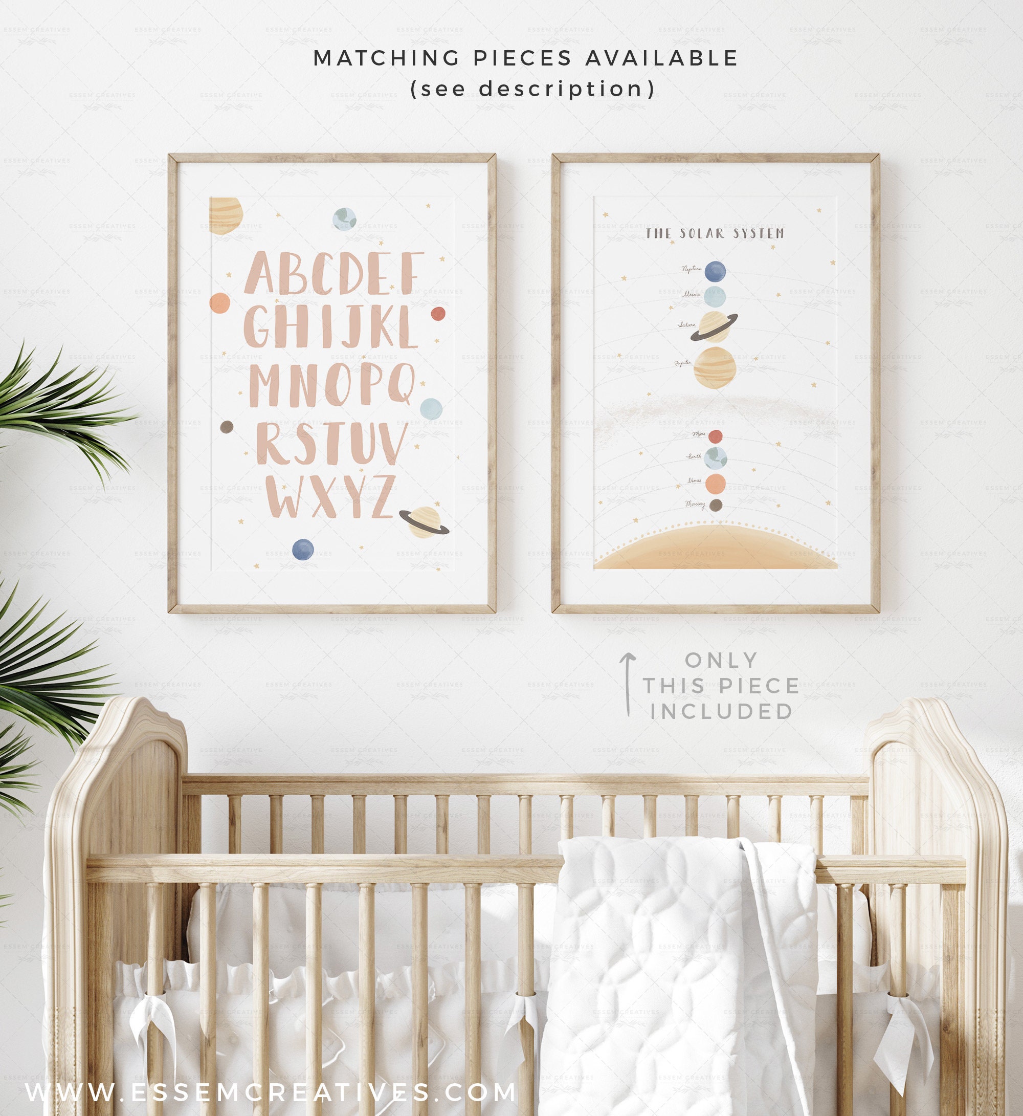 Solar System Poster, Boho Planets Space Celestial Print, PRINTABLE Wall ...