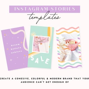 Rainbow Instagram Story Templates Canva, Inspirational Quotes for ...