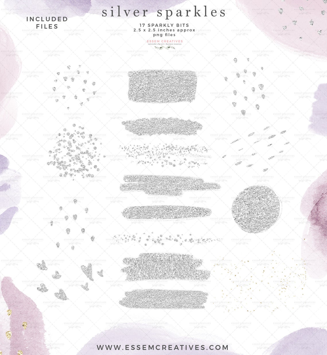 Silver Sparkle Glitter Clipart Overlay Silver Foil Confetti - Etsy