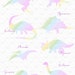 Unicorn Dinosaurs Silhouette Clip Art in Rainbow Colors for Kids ...