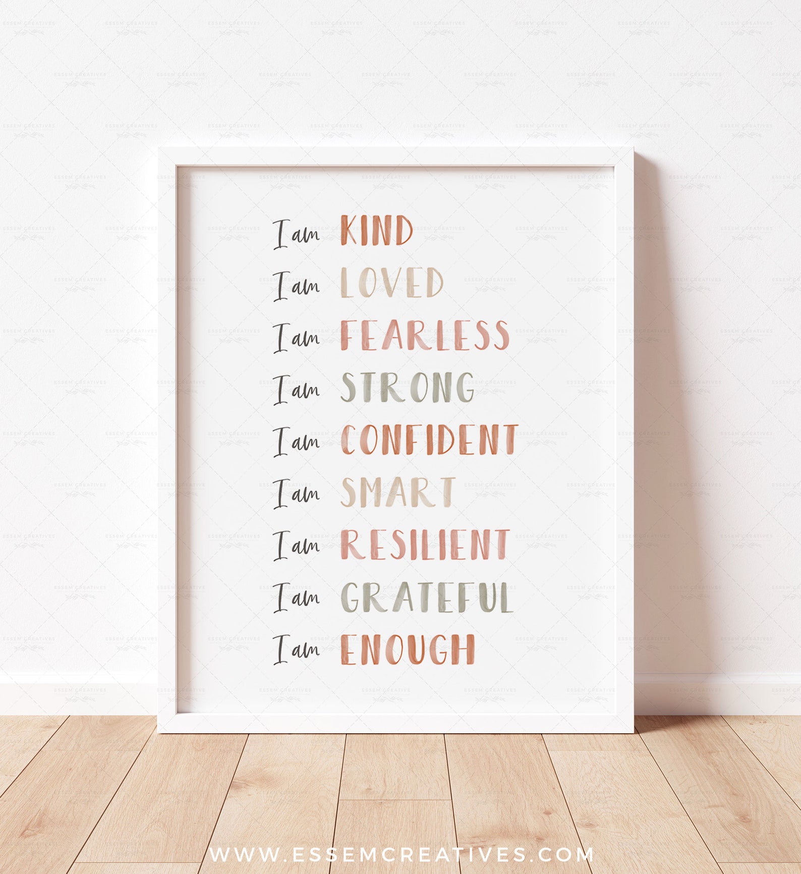 Neutral Affirmations for Kids Poster Boho Daily Saying Print - Etsy
