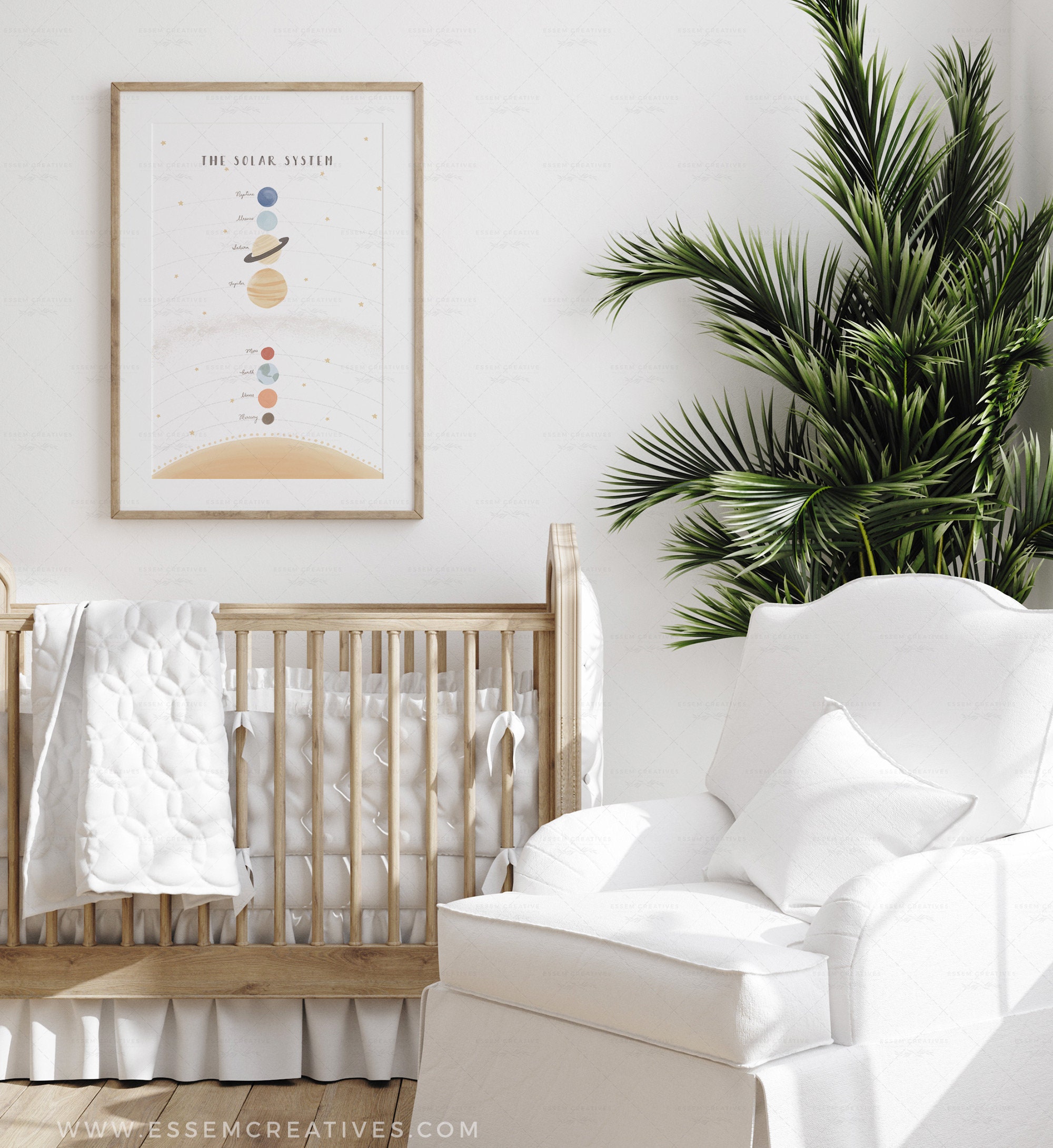Solar System Poster, Boho Planets Space Celestial Print, PRINTABLE Wall ...