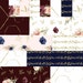 Watercolor Floral Digital Paper Pack, Burgundy Navy Gold Seamless ...