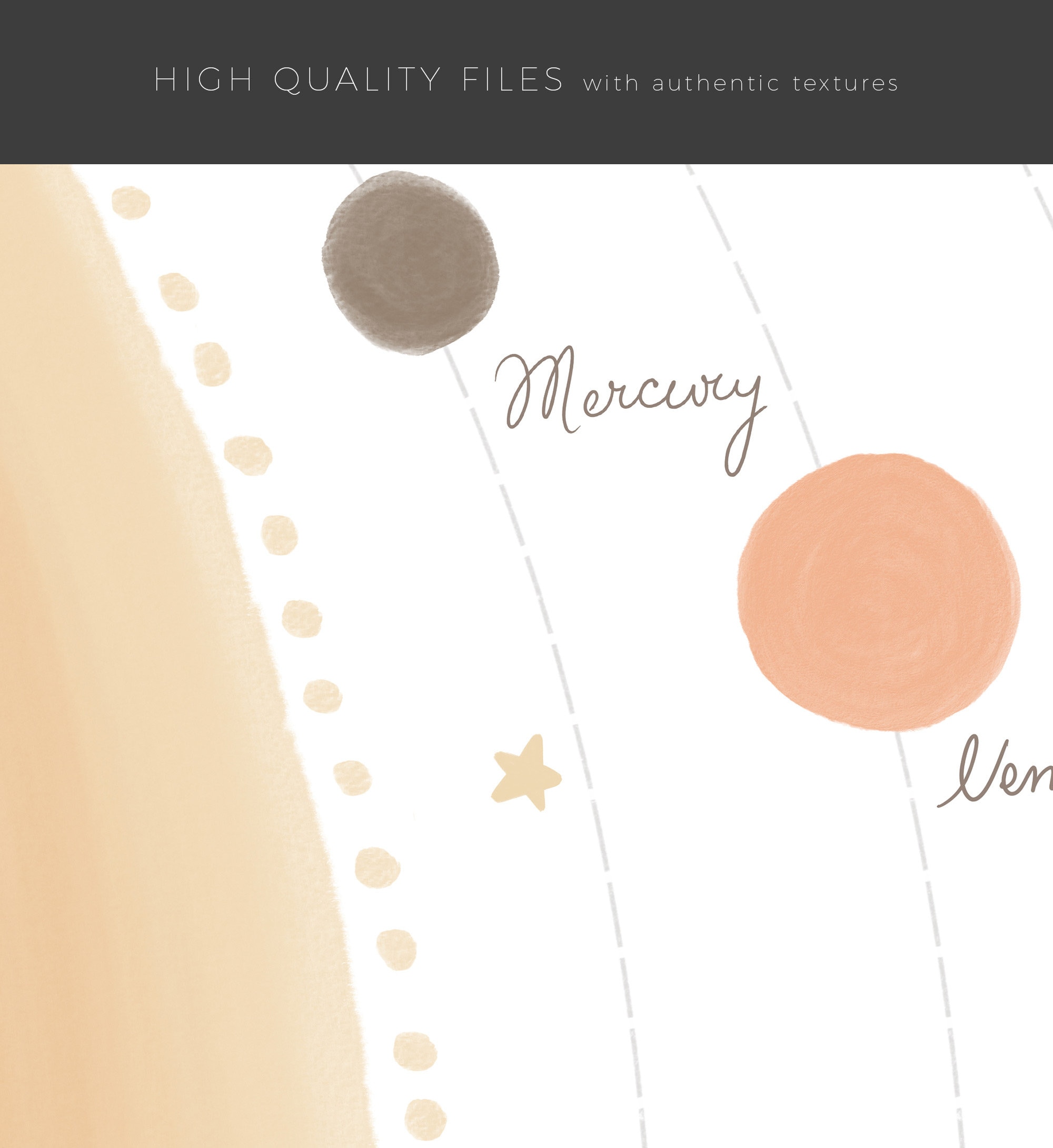 Solar System Poster Boho Planets Space Celestial Print - Etsy