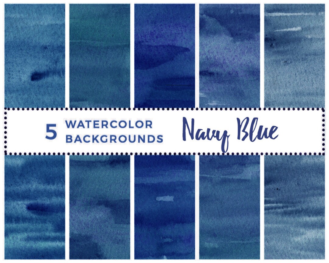 Navy Blue Watercolor Background, Navy Watercolour Clipart, Abstract ...