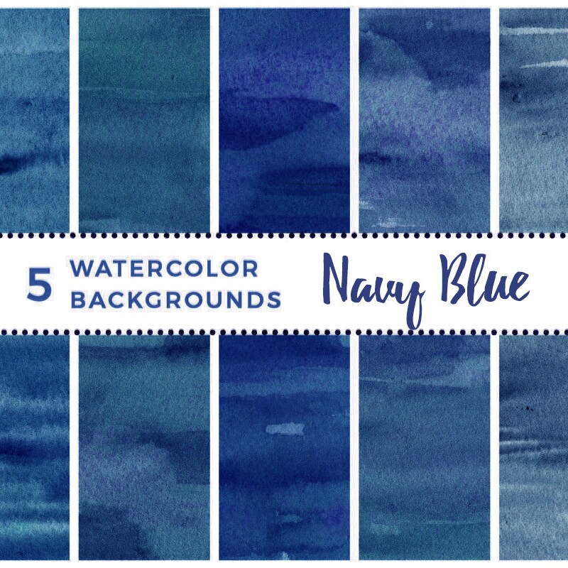 Navy Watercolor - Etsy