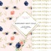 Watercolor Floral Digital Paper Pack, Burgundy Navy Gold Seamless ...