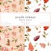 Peach Orange Floral Digital Paper Seamless Repeat Patterns - Etsy