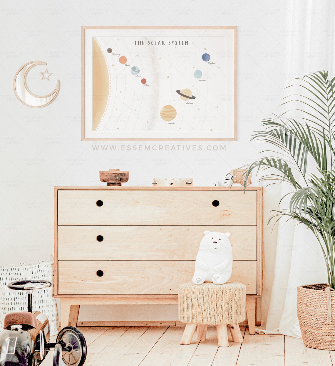 Solar System Poster Boho Planets Space Celestial Print - Etsy