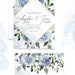 AZURE Blue Watercolor Flowers Clipart, Winter Floral Clip Art, Rustic ...