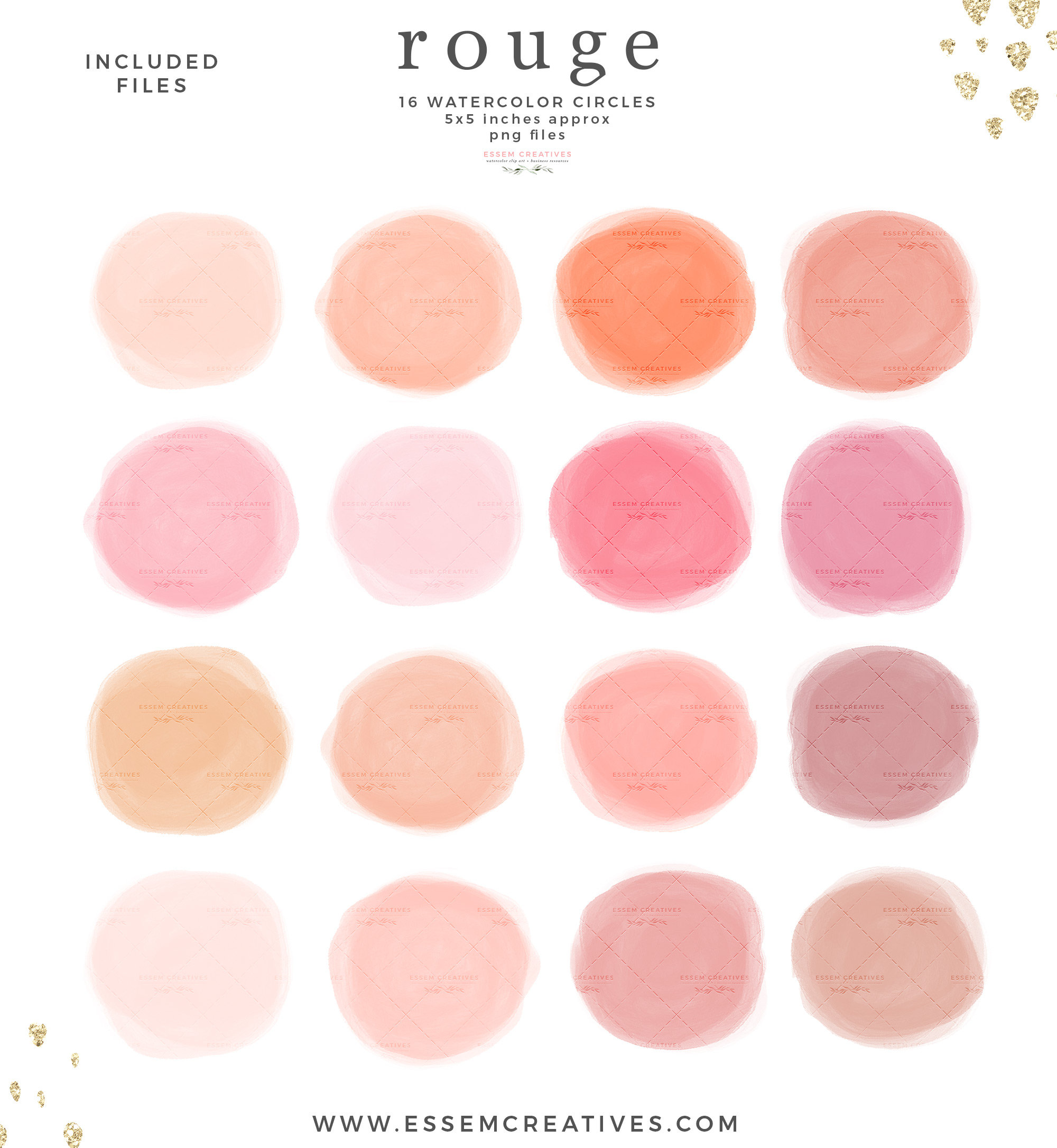 Pink Watercolor Circles Clipart Instagram Story Highlight | Etsy India