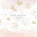 Gold Sparkle Glitter Clipart Overlay, Brush Stroke Sublimation PNG ...