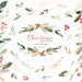 Watercolor Christmas Clipart, Winter Greens Leaves Branch Clip Art ...
