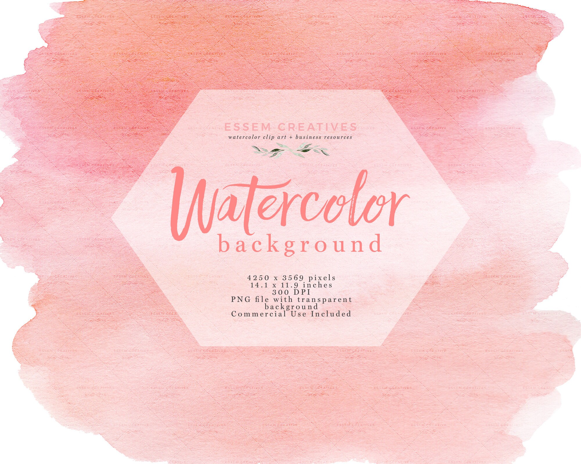 Watercolor Texture Clipart Blush Pink Watercolor Splash - Etsy
