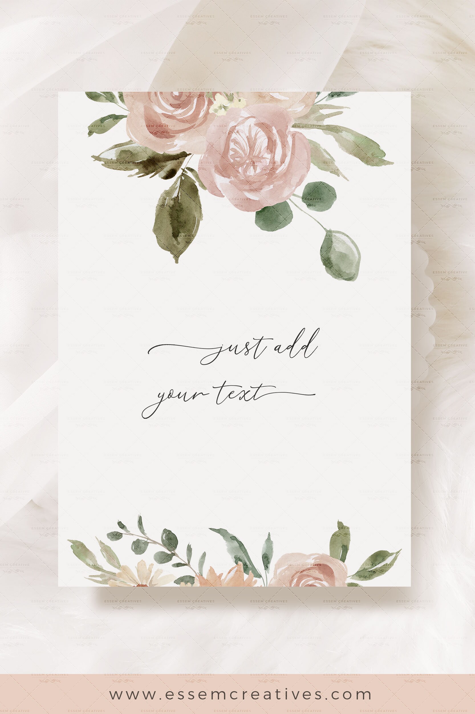 Boho Neutral Floral Clipart Boho Floral Frame Clip Art - Etsy