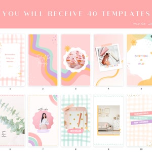 Rainbow Instagram Story Templates Canva, Inspirational Quotes for ...