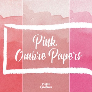 Pink Watercolor Texture Clipart, Pink Ombre Background for Logo, Ombre ...
