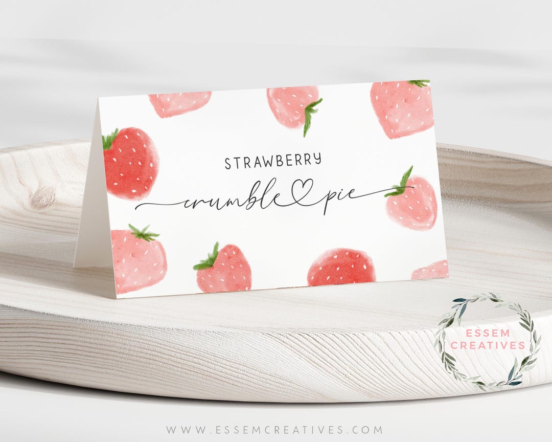 Editable Berry Food Label Templates, Printable Strawberry Birthday ...