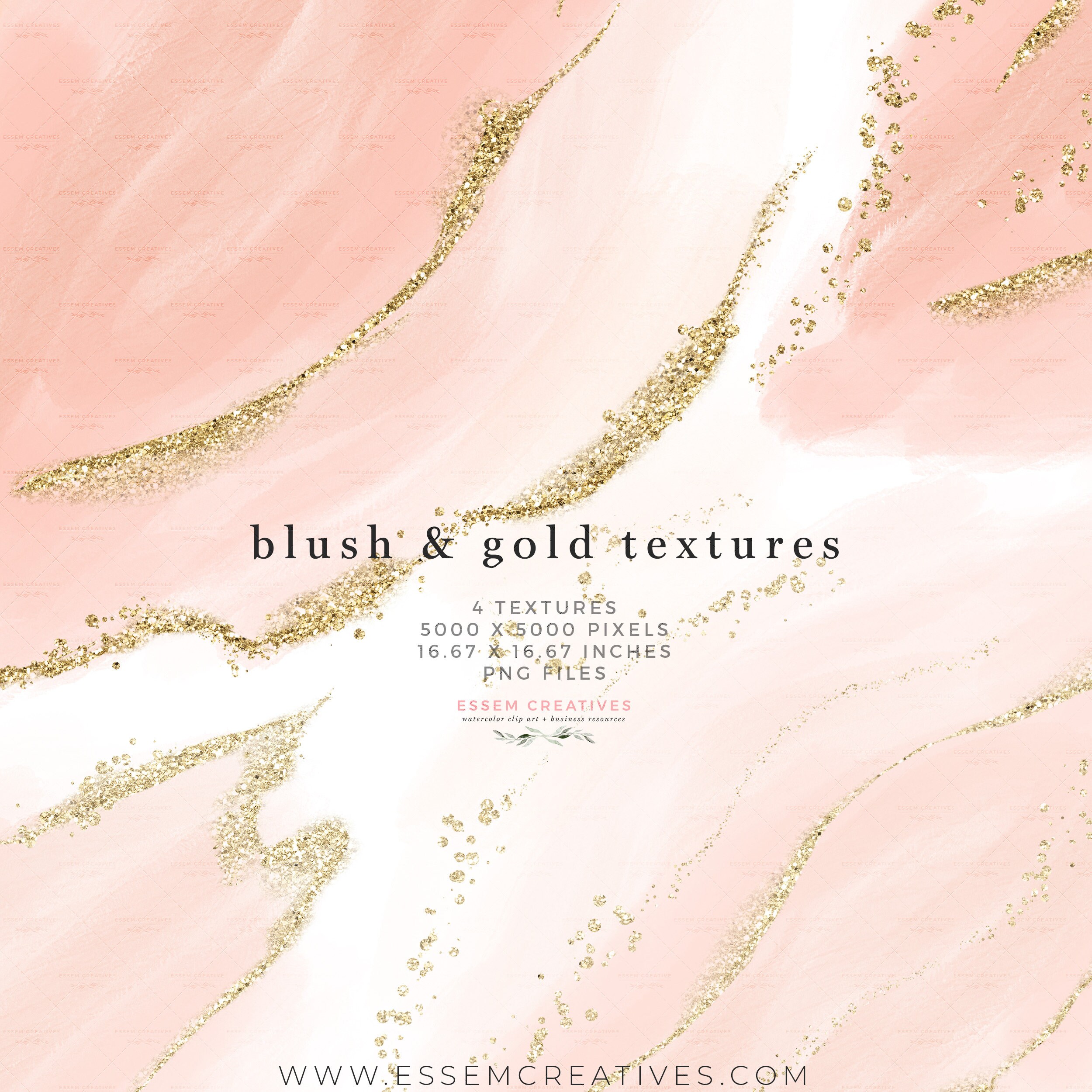 Blush Pink Gold Vein Watercolor Texture Background Brush - Etsy