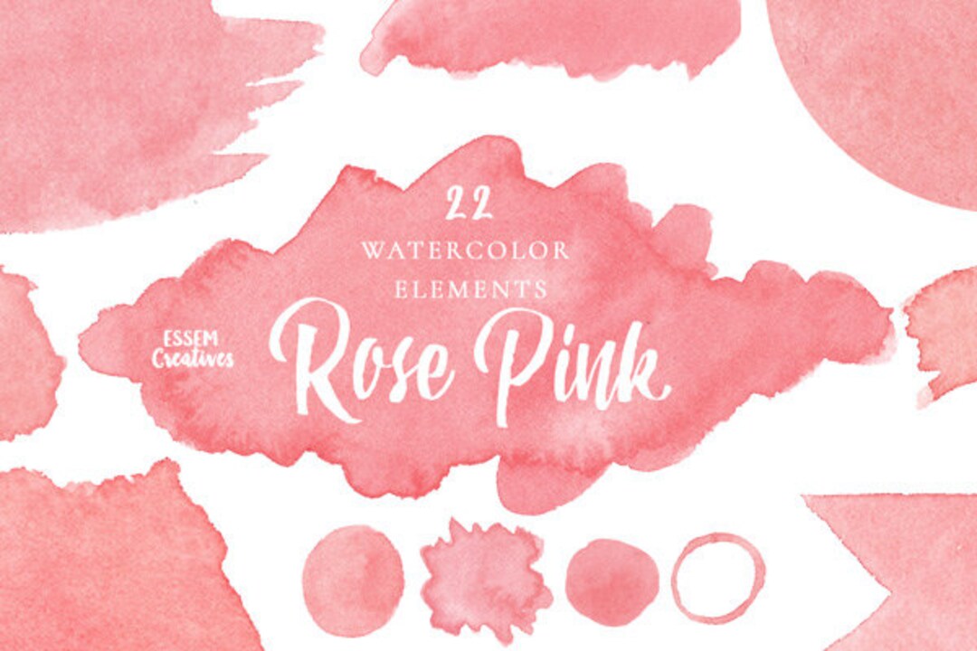 Pink Watercolor Splash Clipart, Blush Pink Ombre Background for Logo ...