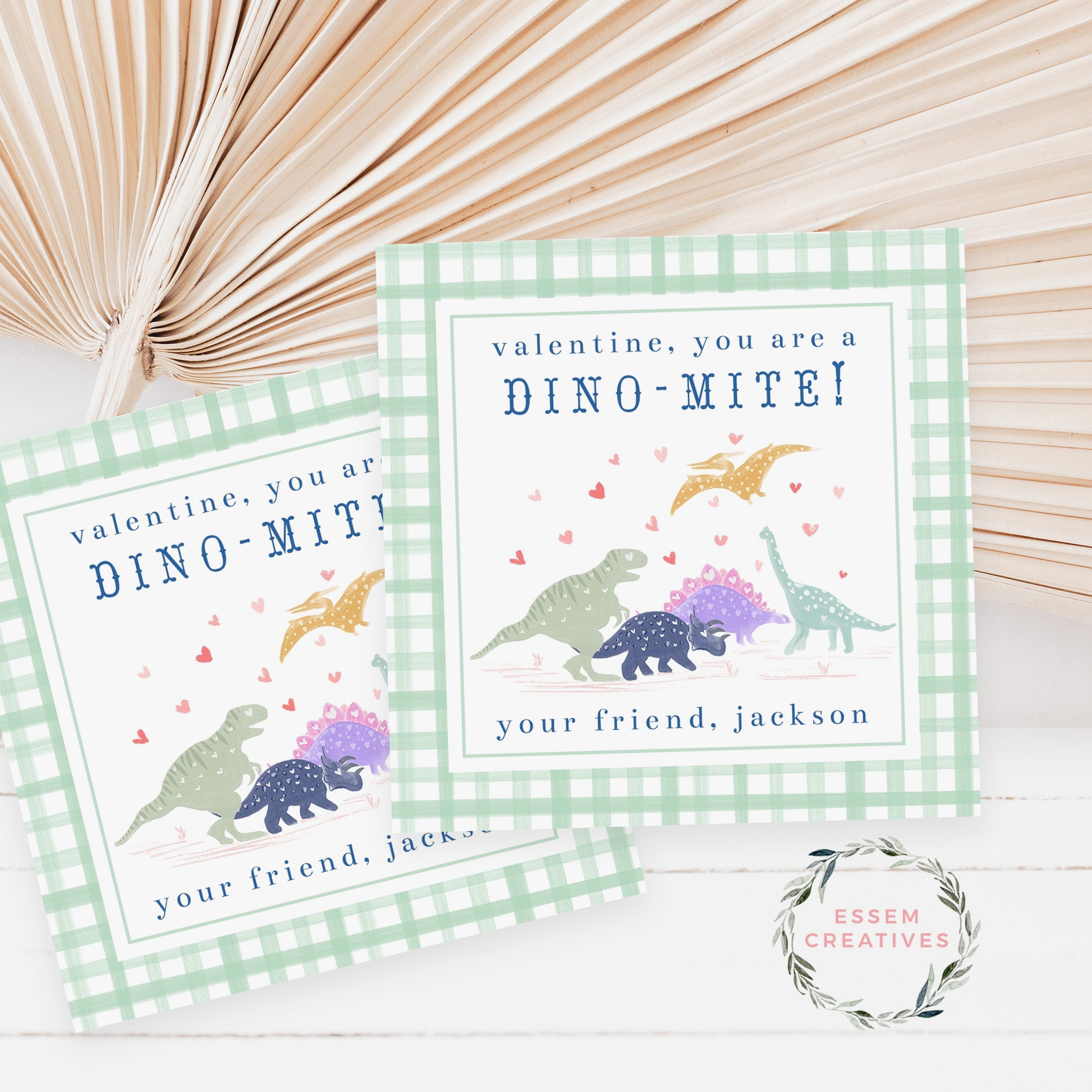 Printable Dinosaur Valentines Gift Tag for Kids, Dino-mite Valentine ...