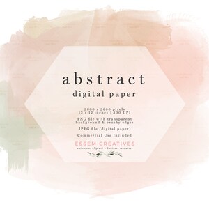 Abstract Watercolor Artistic Background Digital Paper, Neutral Blush ...