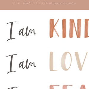 Neutral Affirmations for Kids Poster, Boho Daily Saying Print ...