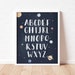 Solar System Alphabet Poster Navy Space Alphabet Print - Etsy