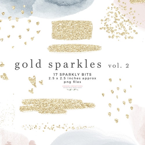 Gold Sparkle Glitter Clipart Overlay Sublimation PNG Files - Etsy