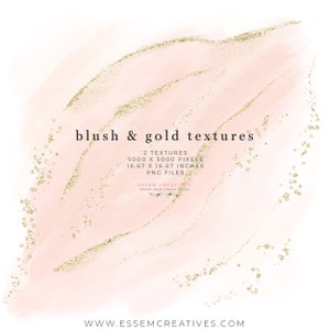 Blush Pink Gold Vein Watercolor Texture Background Brush Stroke Splash ...