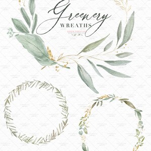 Eucalyptus Wreath Clipart, Watercolor Olive Laurel Wreath Branch Leaves ...