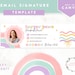 Rainbow Email Signature Template, Editable Email Signature Design ...