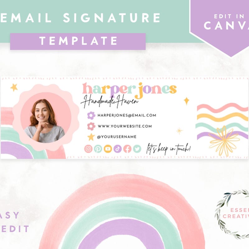 Flower Email Signature - Etsy