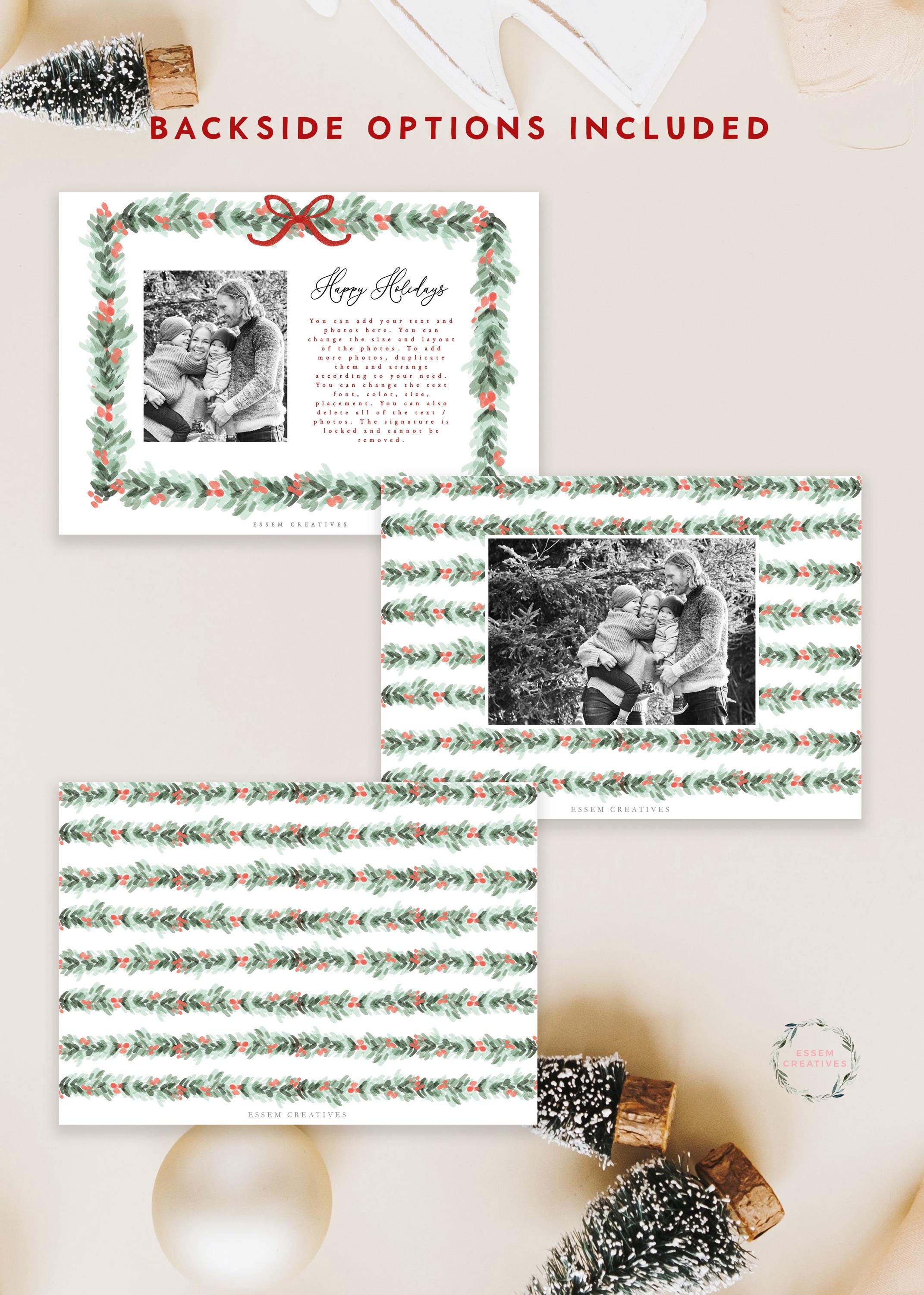 Printable Christmas Card Template, Shop Holiday Card Template, Dainty ...