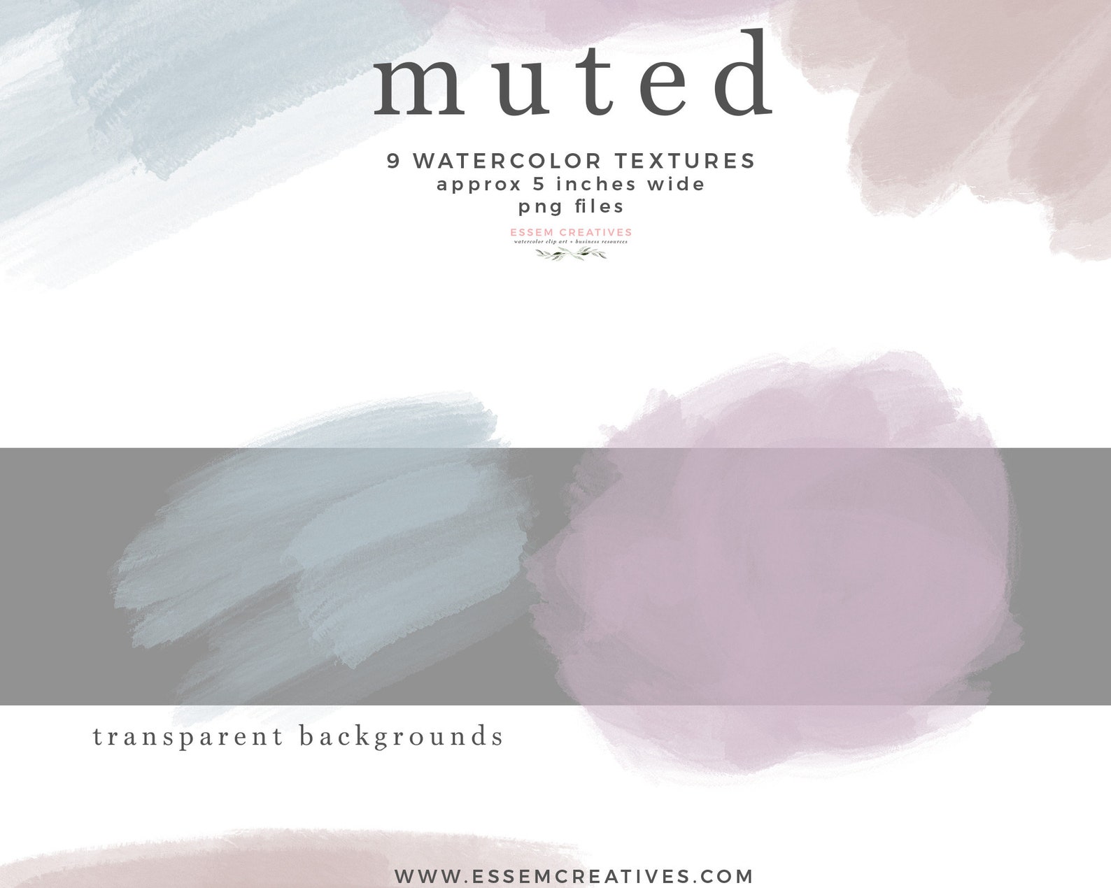 Muted Pastel Watercolor Shapes Clipart Texture Splash Splodge - Etsy