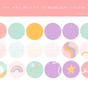 Rainbow Instagram Story Highlight Covers, Social Media Brand, Modern ...