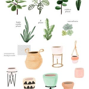 Watercolor House Plants Clip Art Indoor Plants Potted Plant - Etsy ...