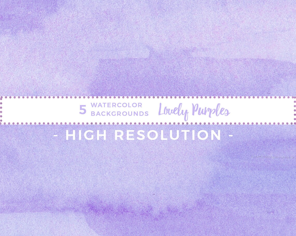 Abstract Purple Watercolor Clipart Lilac Watercolour | Etsy