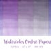 Watercolor Background Digital Paper, Purple Ombre, 12x12, Printable ...