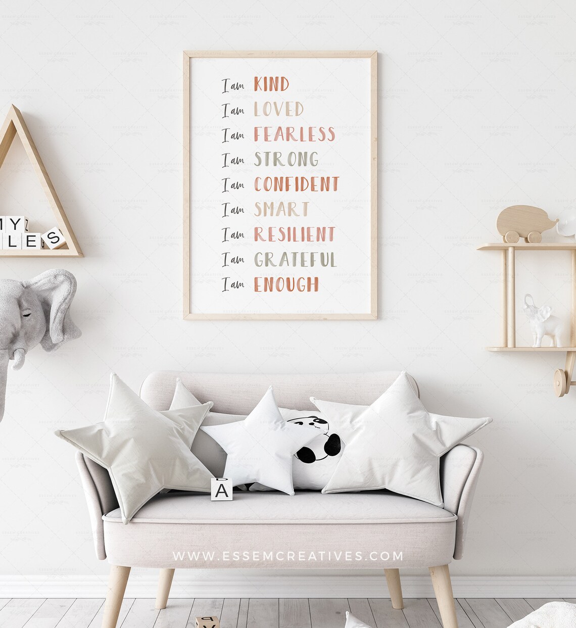 Neutral Affirmations for Kids Poster Boho Daily Saying Print - Etsy