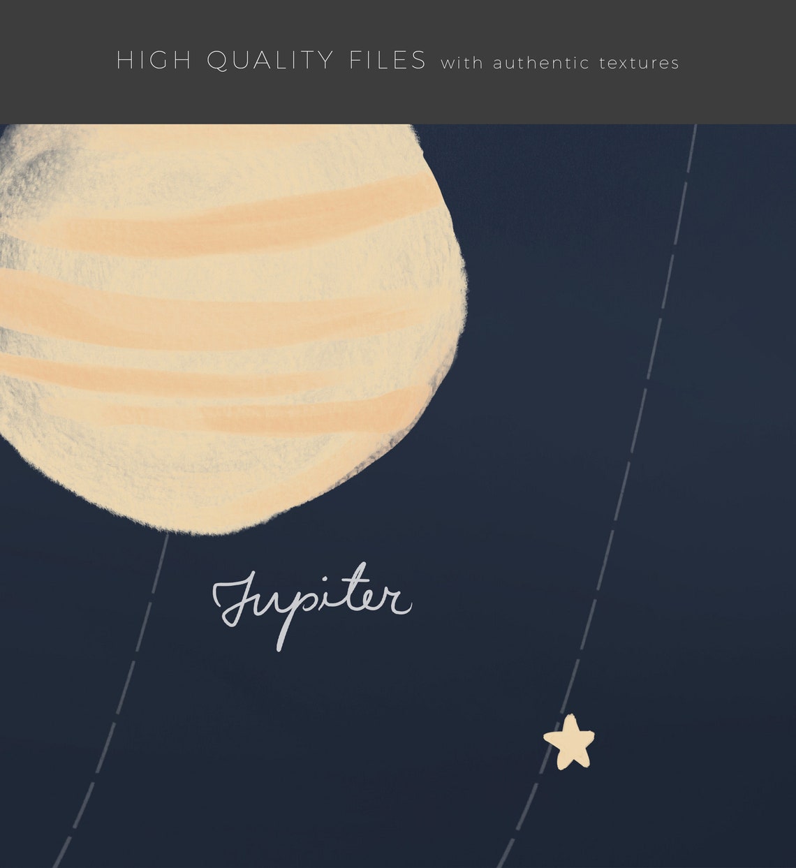 Solar System Poster Navy Planets Space Celestial Print - Etsy