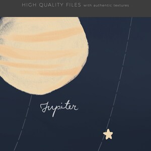 Solar System Poster, Navy Planets Space Celestial Print, PRINTABLE Wall ...