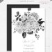 Black and White Floral Watercolor Clipart, Floral Border Clipart, Gray ...
