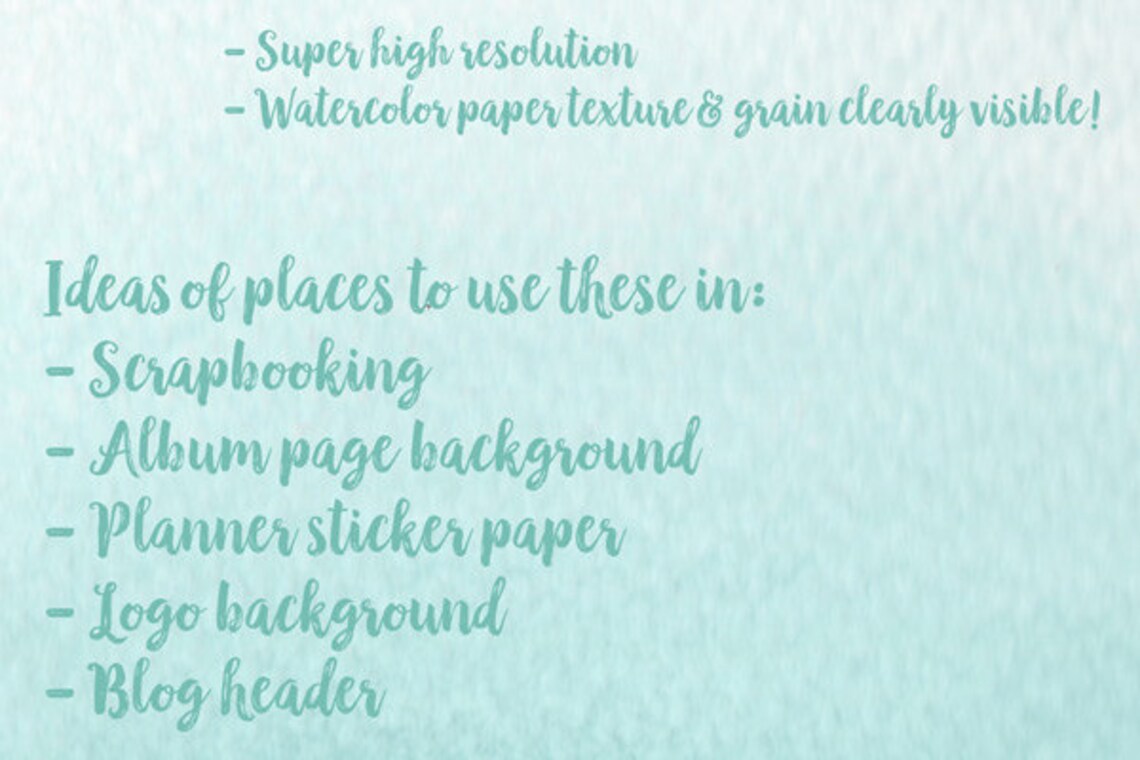 Watercolor Background Digital Paper Turquoise Ombre 12x12 | Etsy