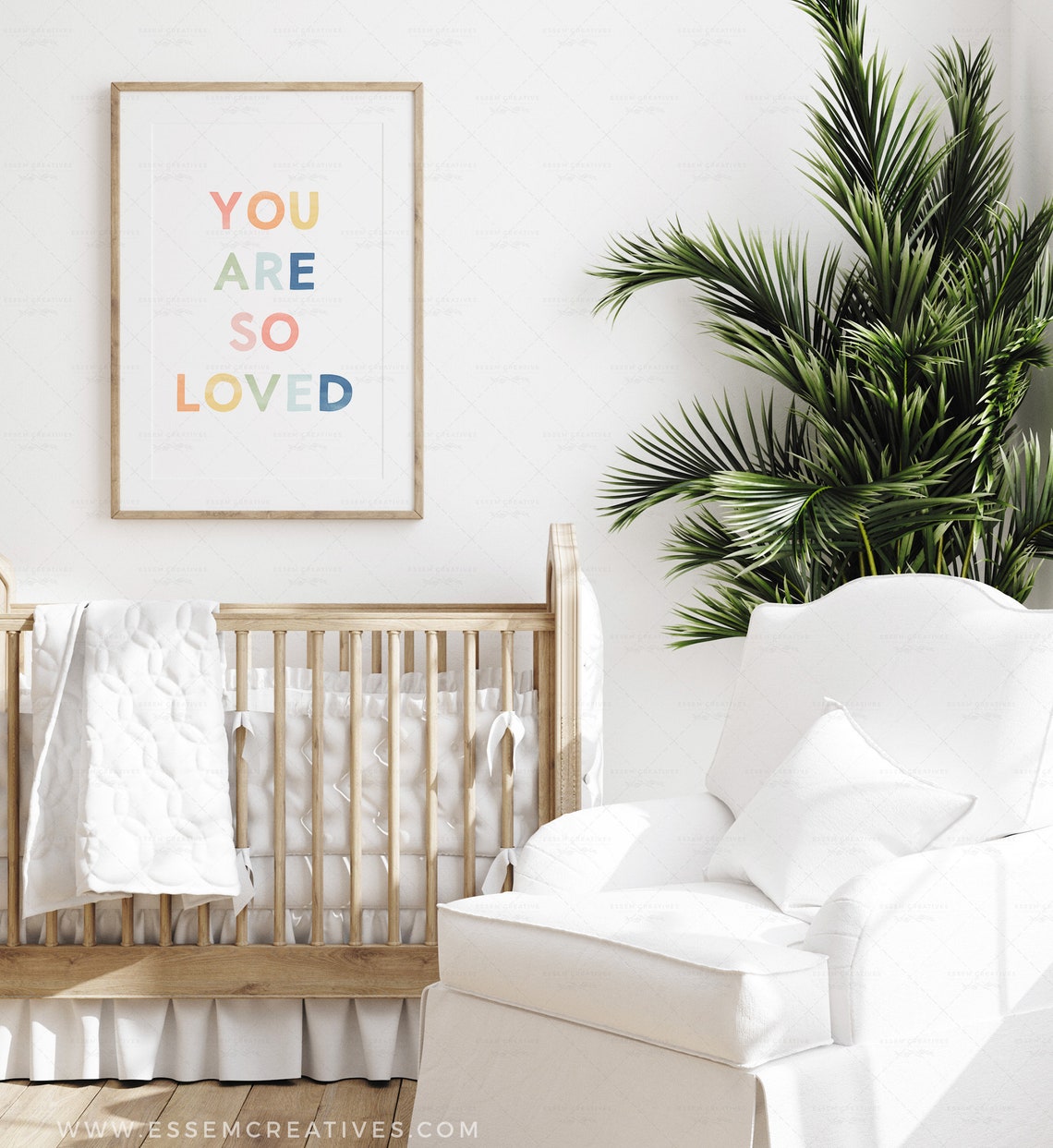 You Are so Loved Print, Rainbow Playroom Decor, Nursery Printable Wall ...